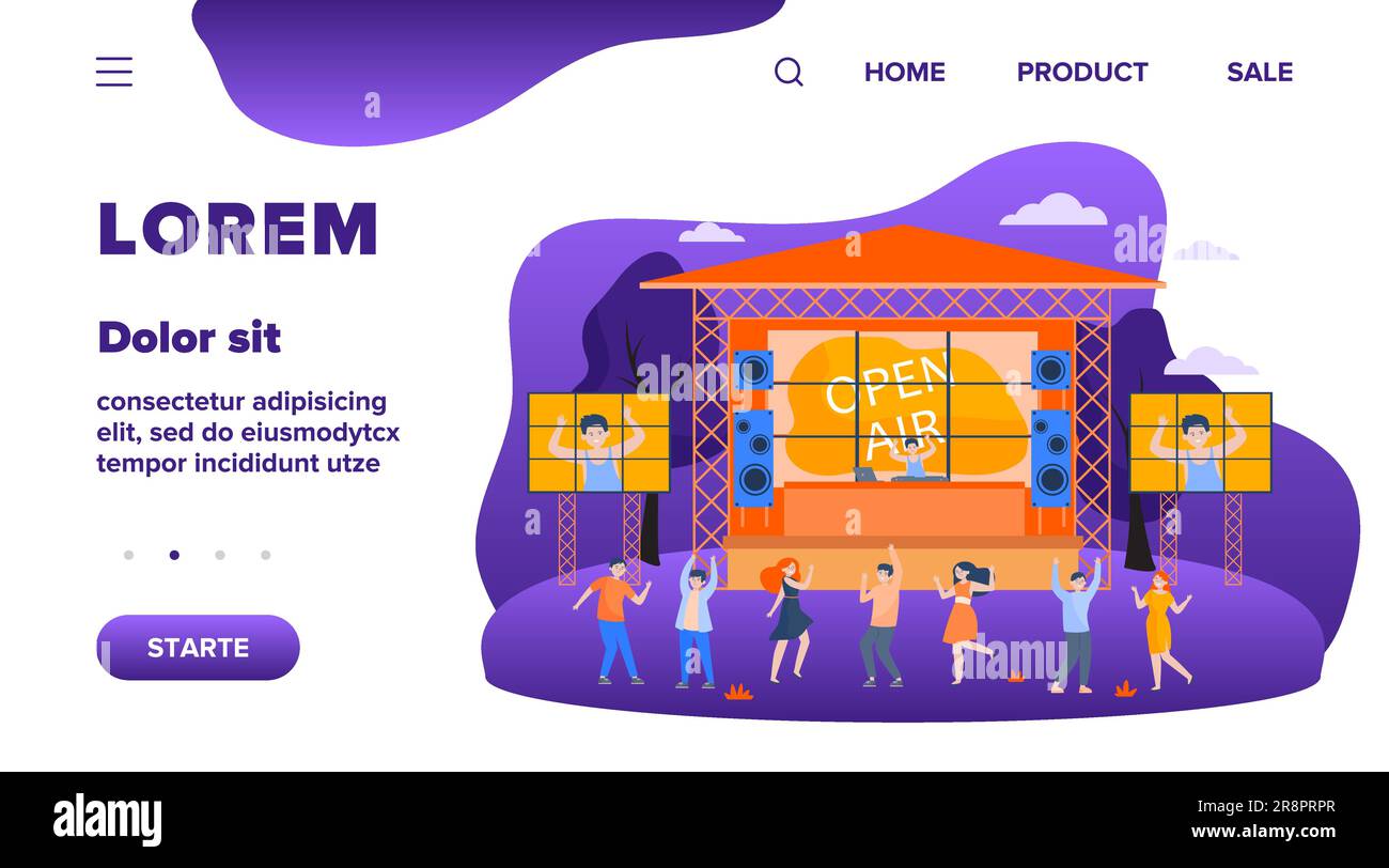 Woman festival fun grass Stock Vector Images - Alamy