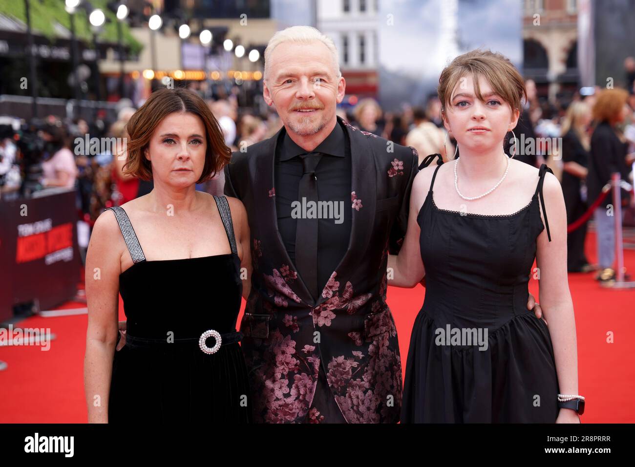 Maureen Pegg, from left, Simon Pegg, and Matilda pegg pose for ...