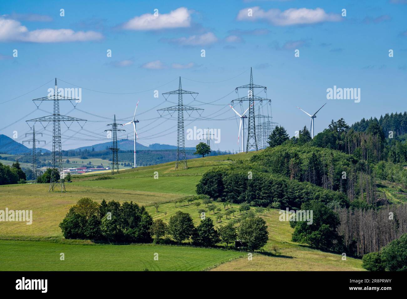 Wind farm east of Warstein, Sauerland, NRW, Germany Stock Photo - Alamy