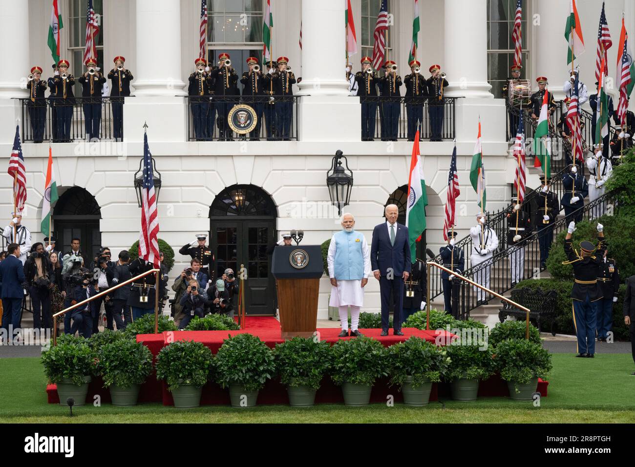United States President Joe Biden and first lady Dr. Jill Biden welcome ...