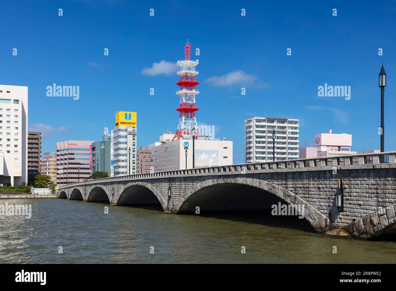 Bandai Bridge and Shinano River Stock Photo - Alamy