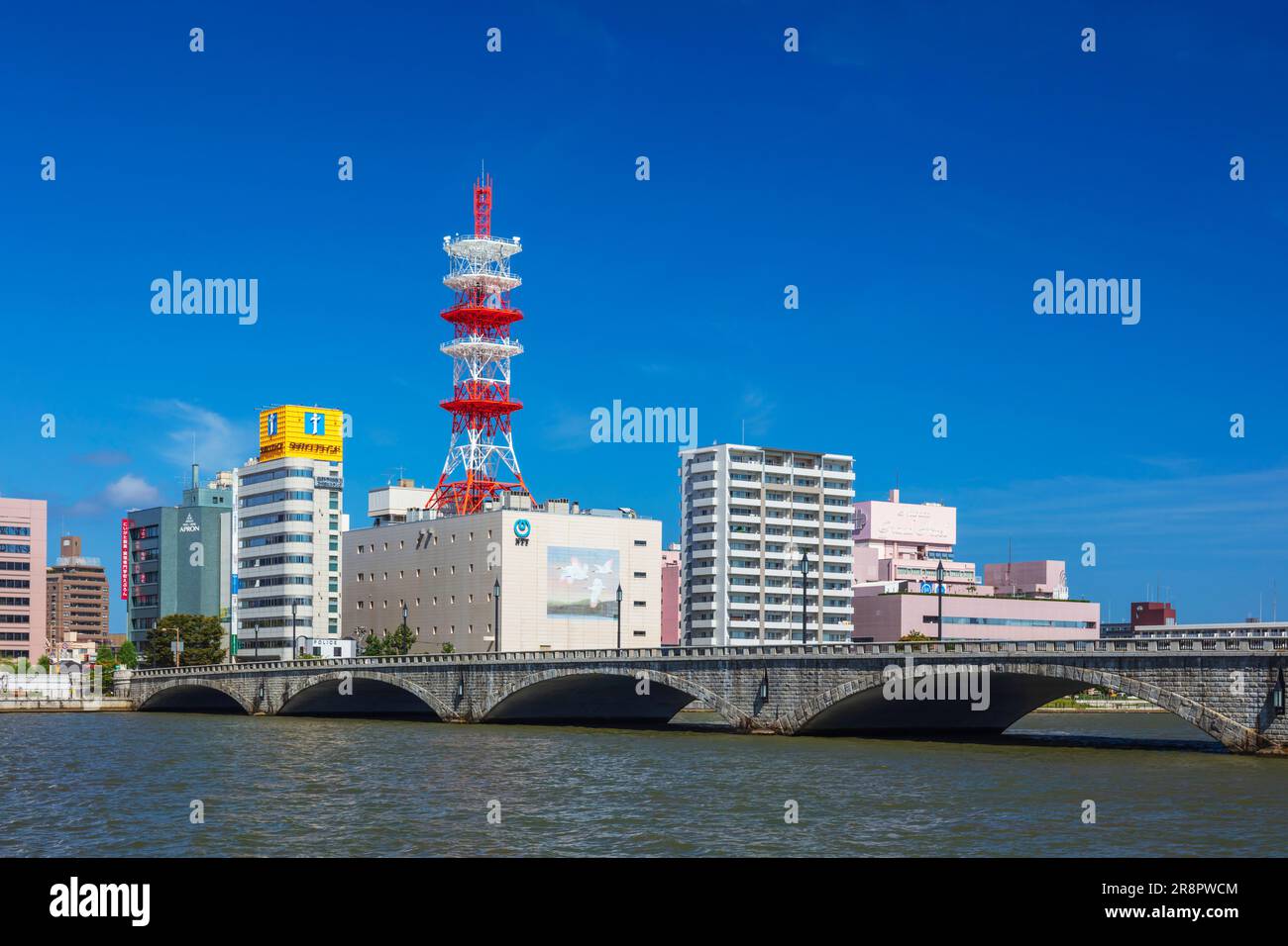 Bandai Bridge and Shinano River Stock Photo - Alamy