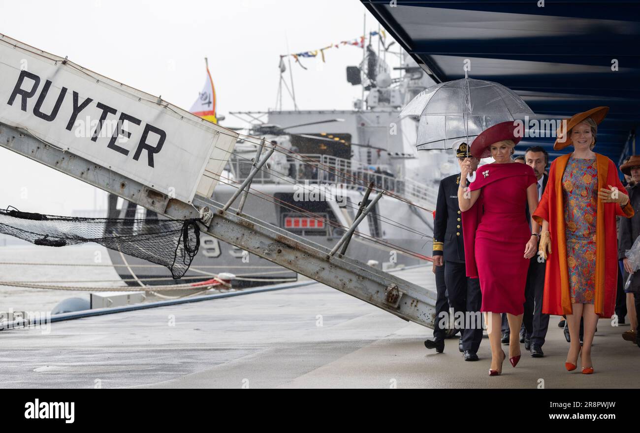 Antwerp, Belgium. 22nd June, 2023. Dutch Queen Maxima and Queen ...