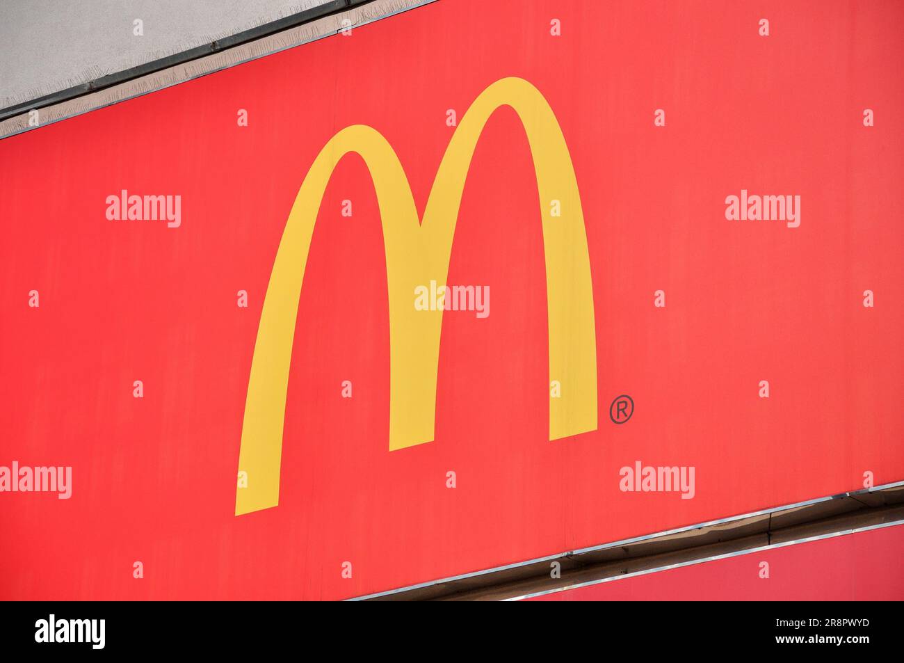 Russian mcdonalds logo hi-res stock photography and images - Alamy