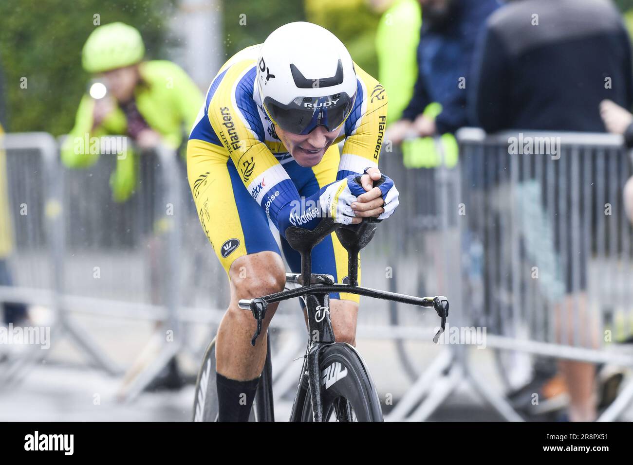 Herzele, Belgium. 22nd June, 2023. Belgian Noah Vandenbranden of Team ...