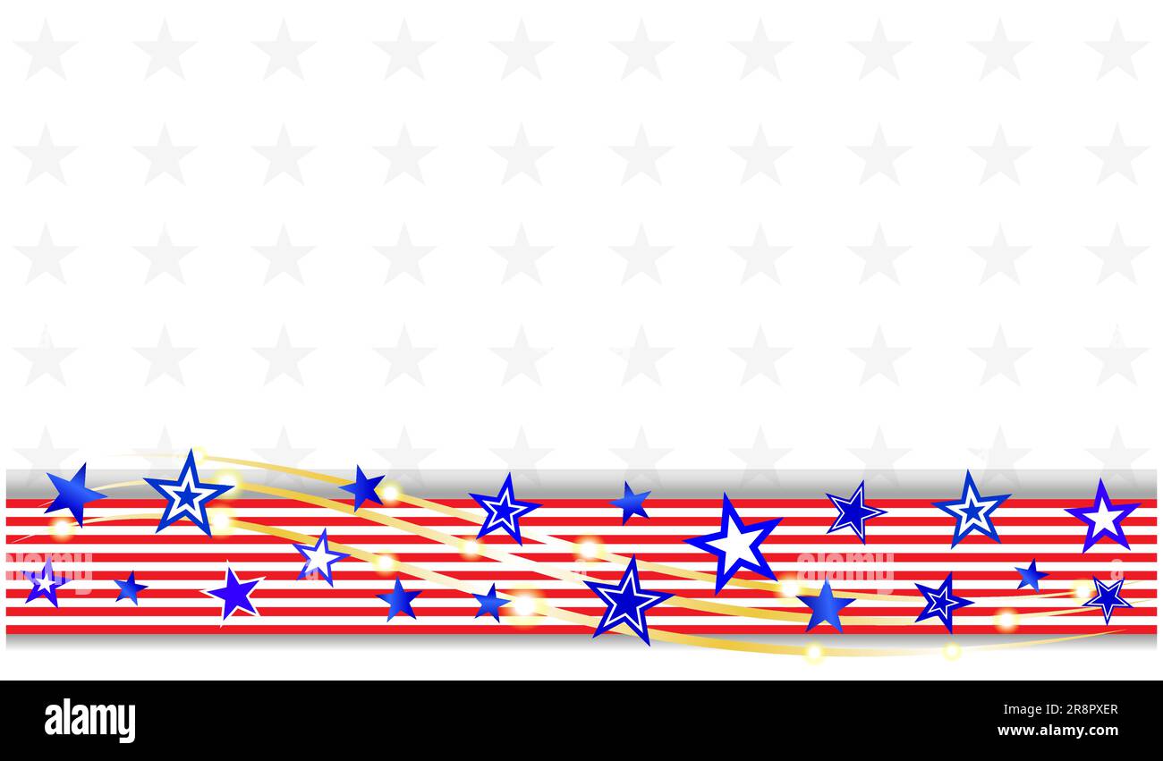 American abstract striped stars frame with US flag symbols design ...