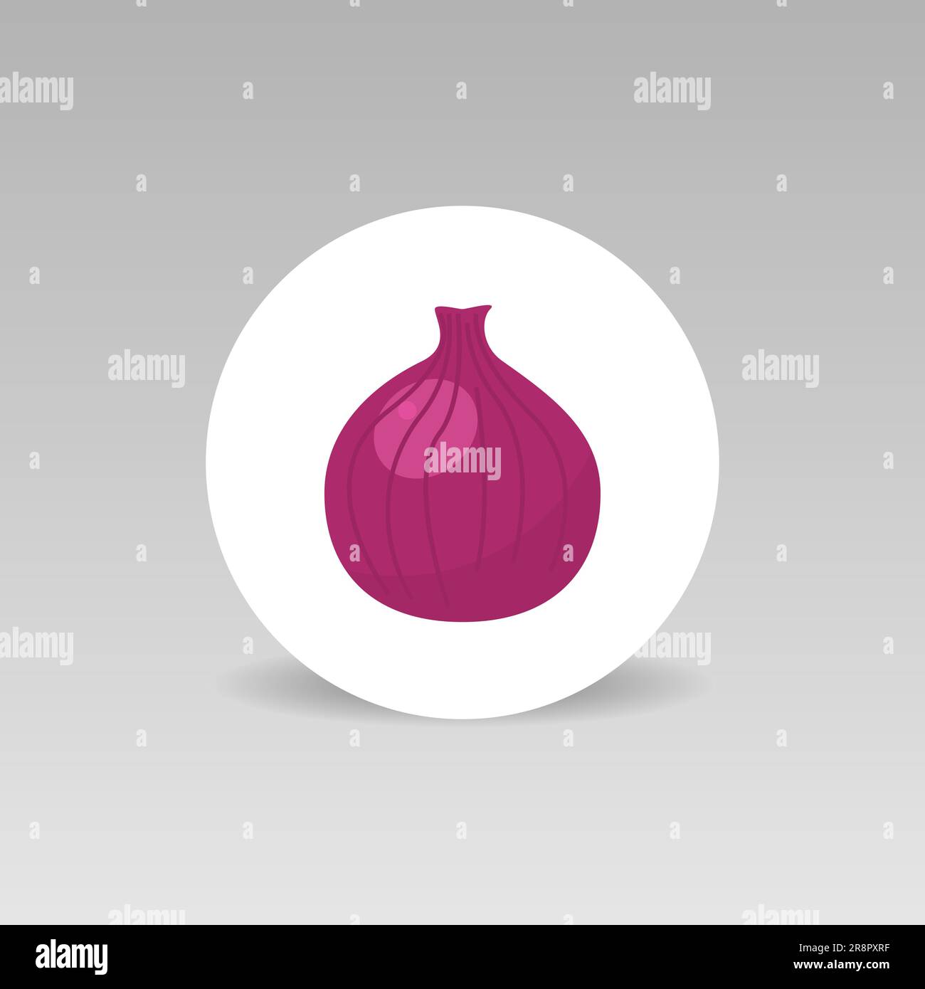 Onion vector icon isolated over white background Stock Vector Image ...