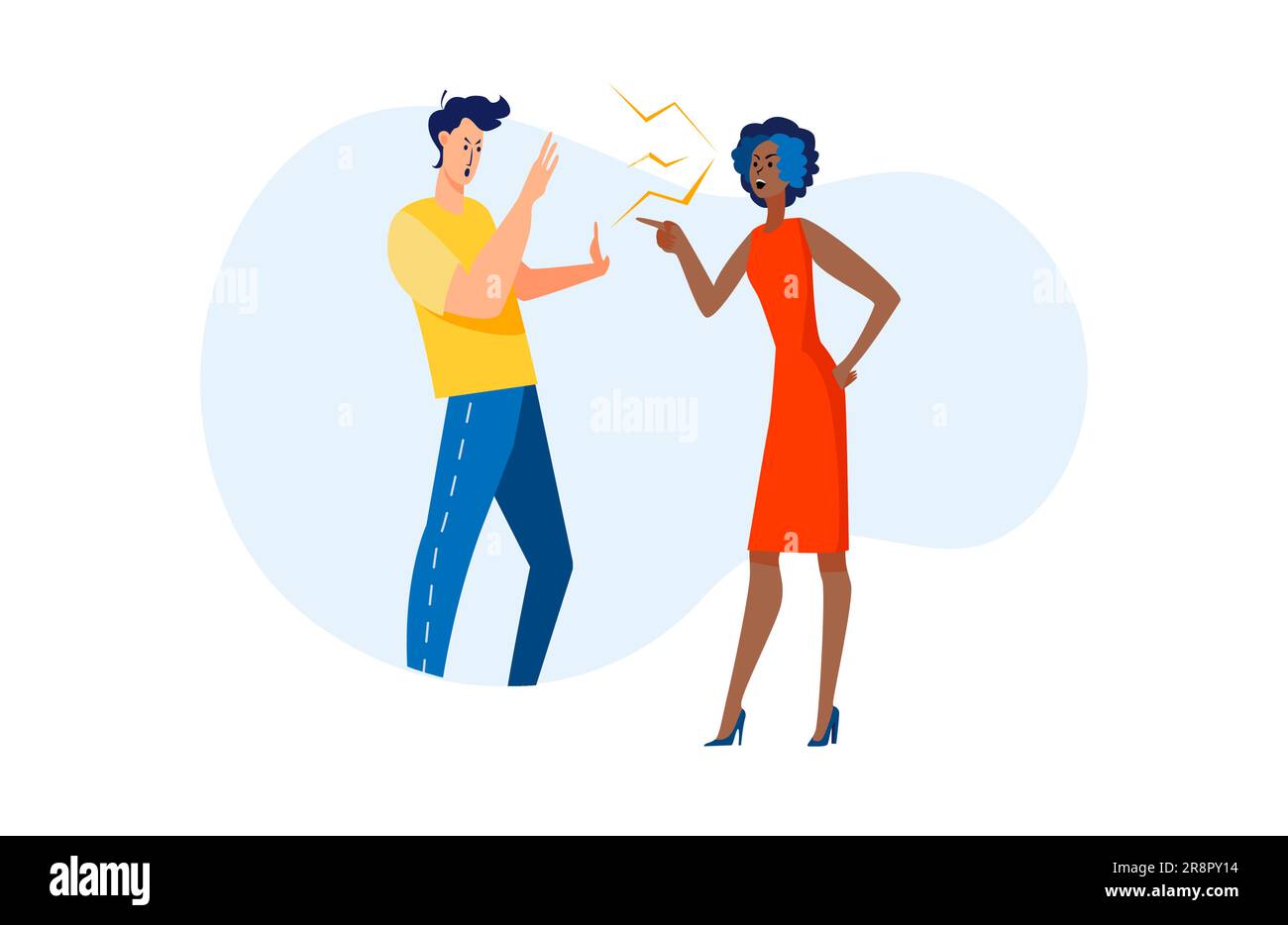 Couple arguing man woman Stock Vector Images - Alamy
