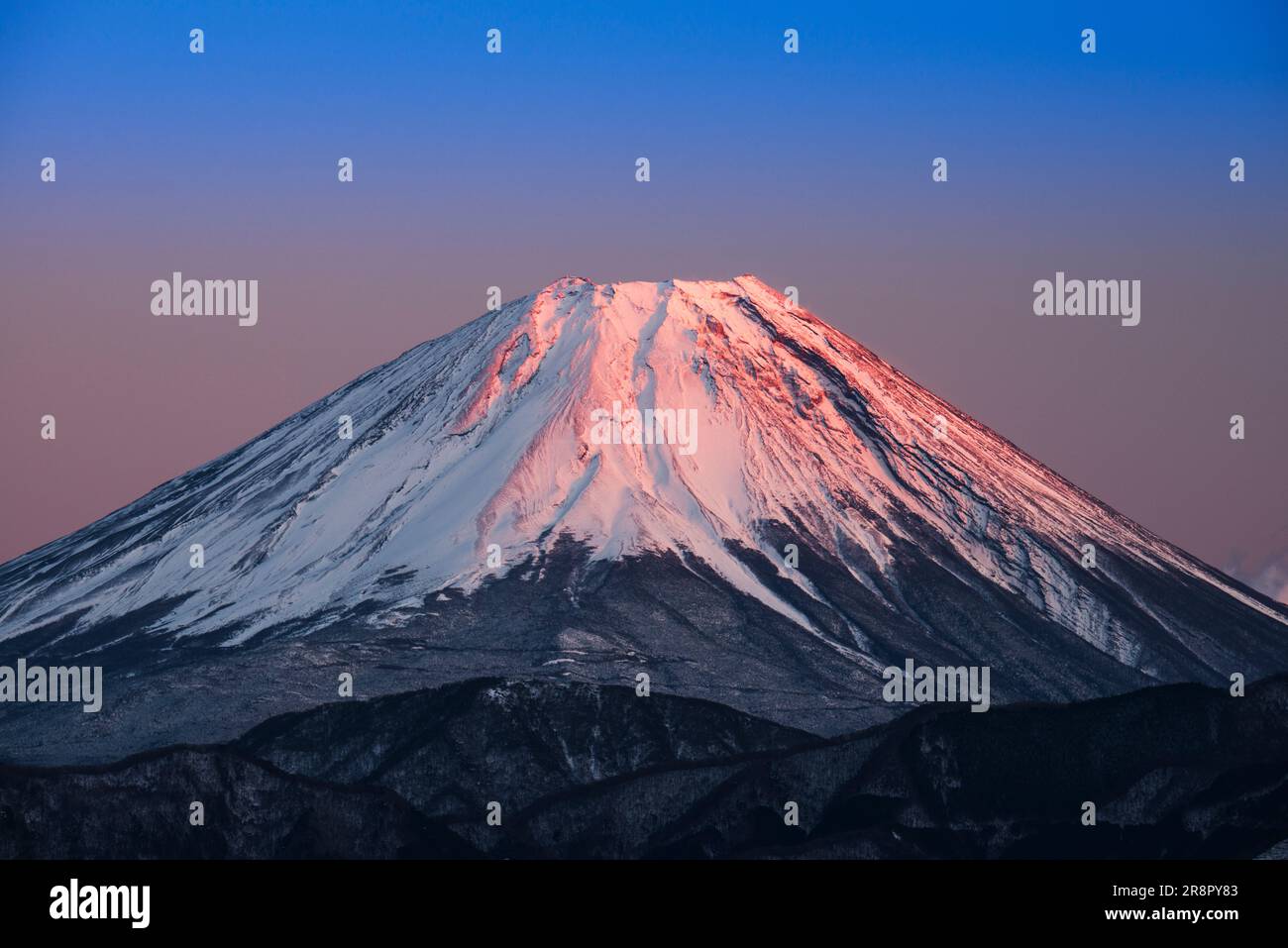 Mount Fuji in the morning from Yoshiwara Stock Photo - Alamy
