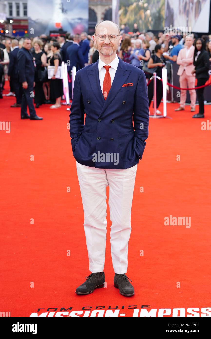 Mark Gatiss arrives at the UK premiere of Mission: Impossible - Dead ...
