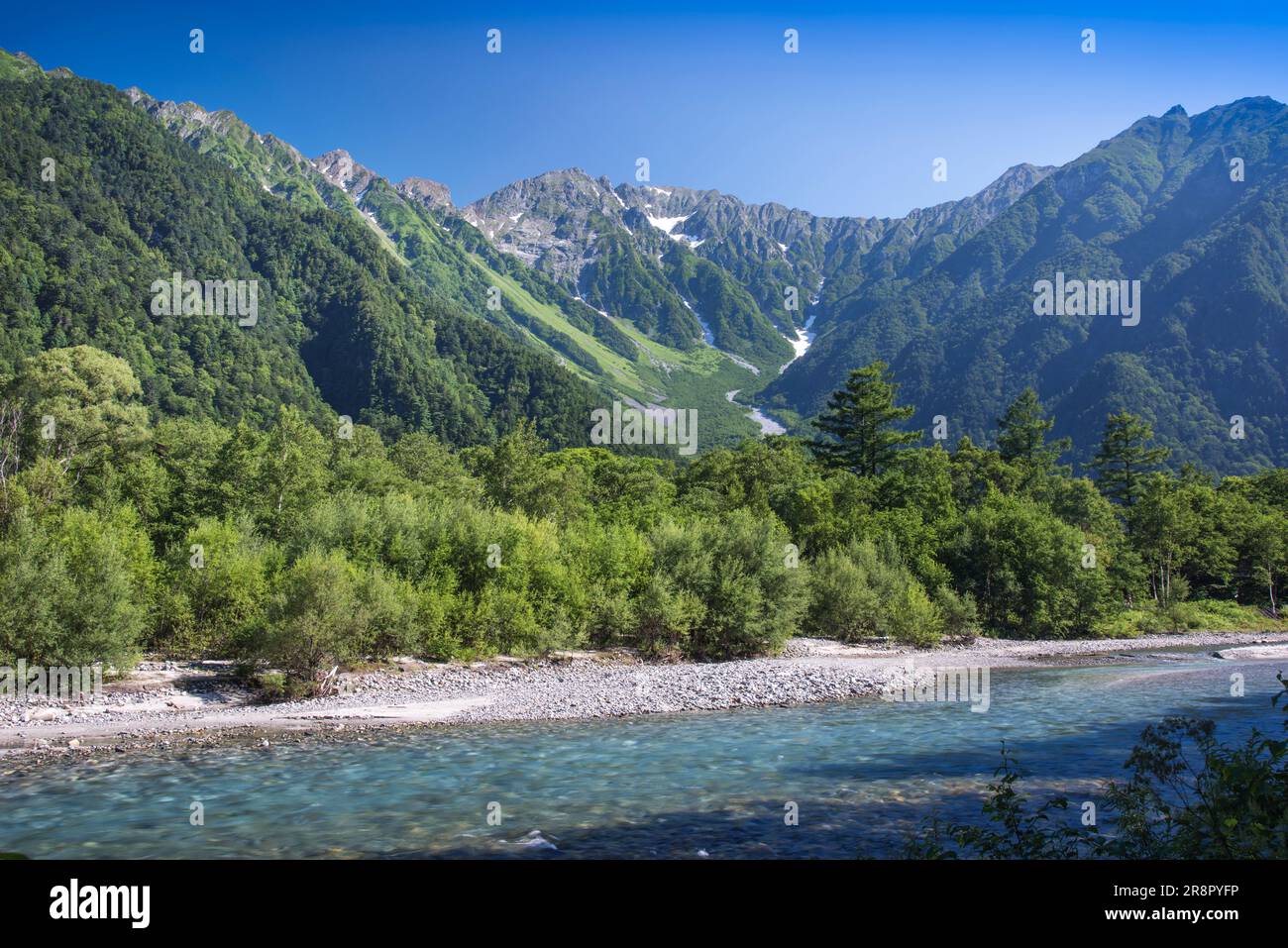Azusagawa river hotaka mountains hi-res stock photography and images ...