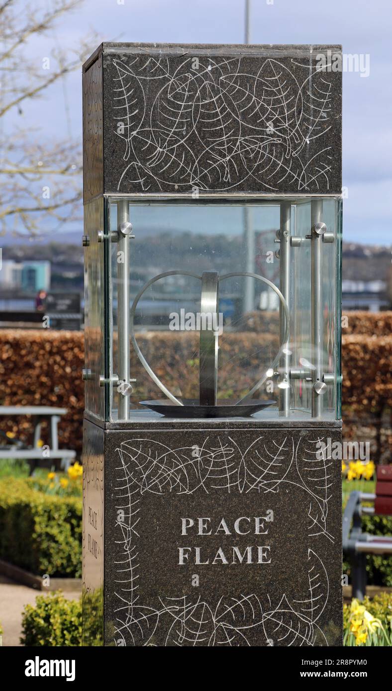 Peace flame garden derry londonderry hi-res stock photography and ...