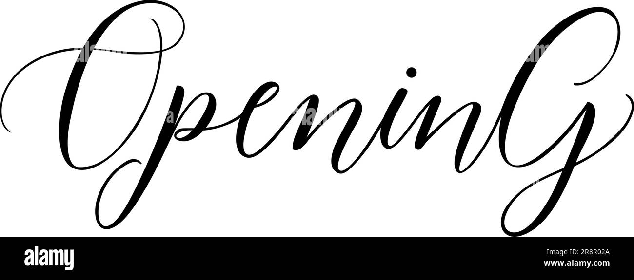 Opening handwritten text Stock Vector Image & Art - Alamy