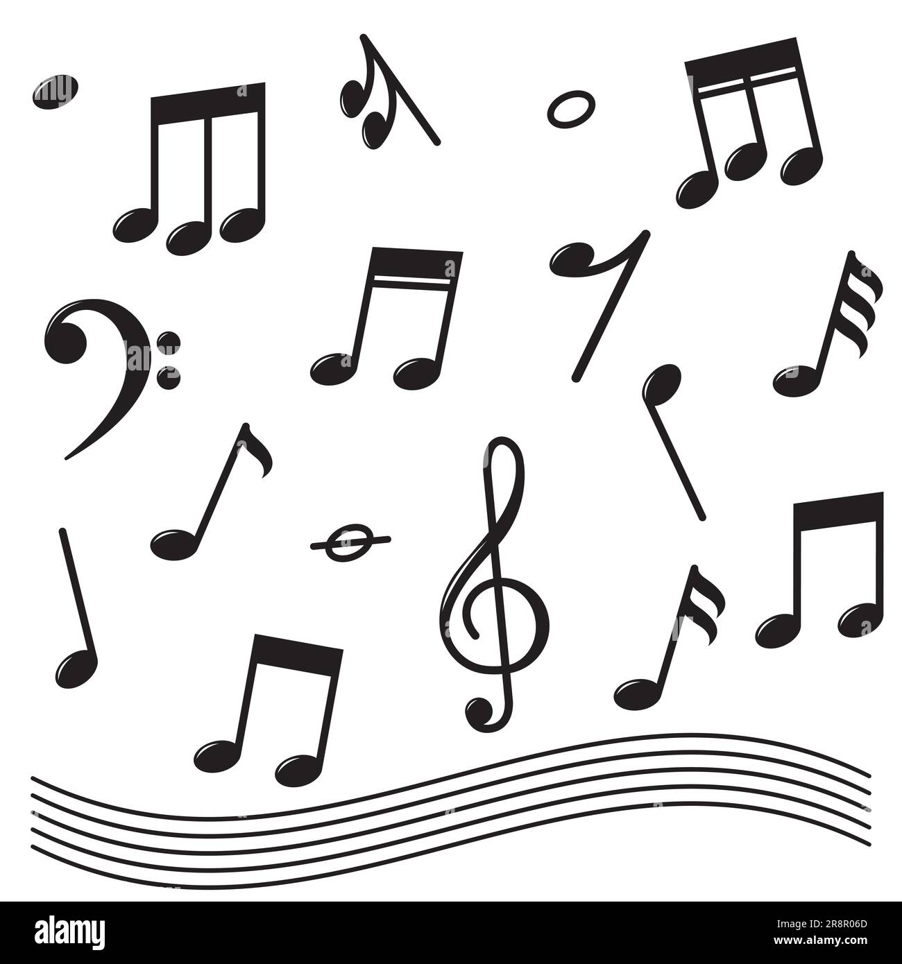 Different music notes hi-res stock photography and images - Alamy