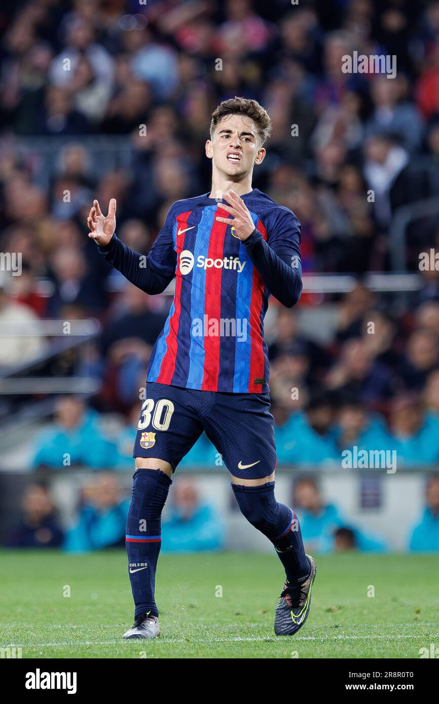 BARCELONA - APR 10: Gavi in action during the LaLiga match between FC ...