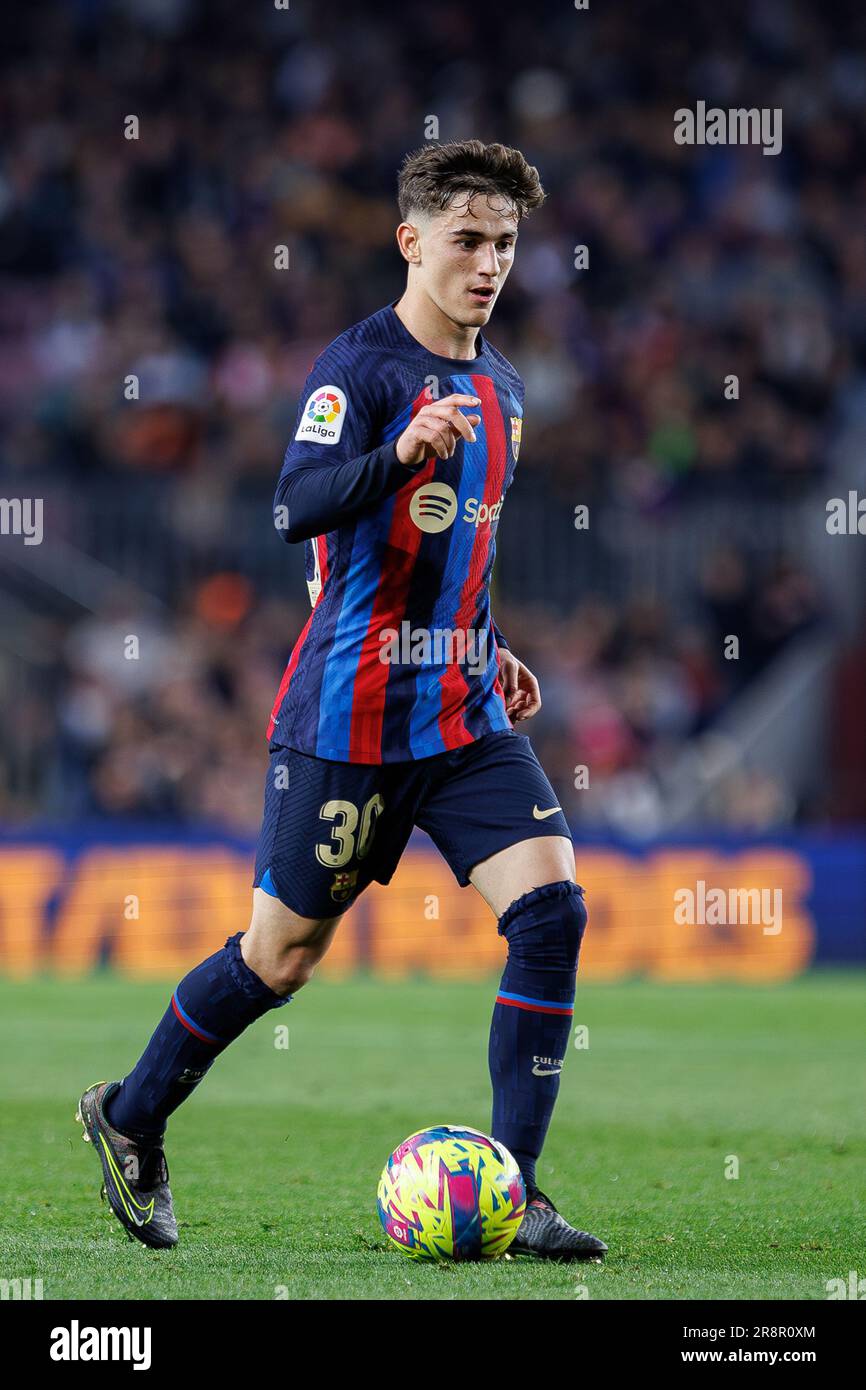 BARCELONA - APR 10: Gavi in action during the LaLiga match between FC ...