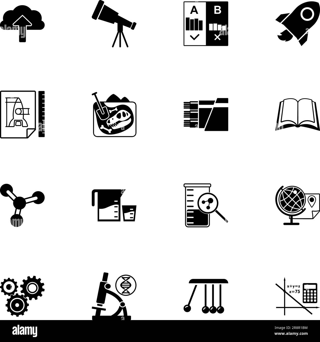 Science icon set Stock Vector Image & Art - Alamy