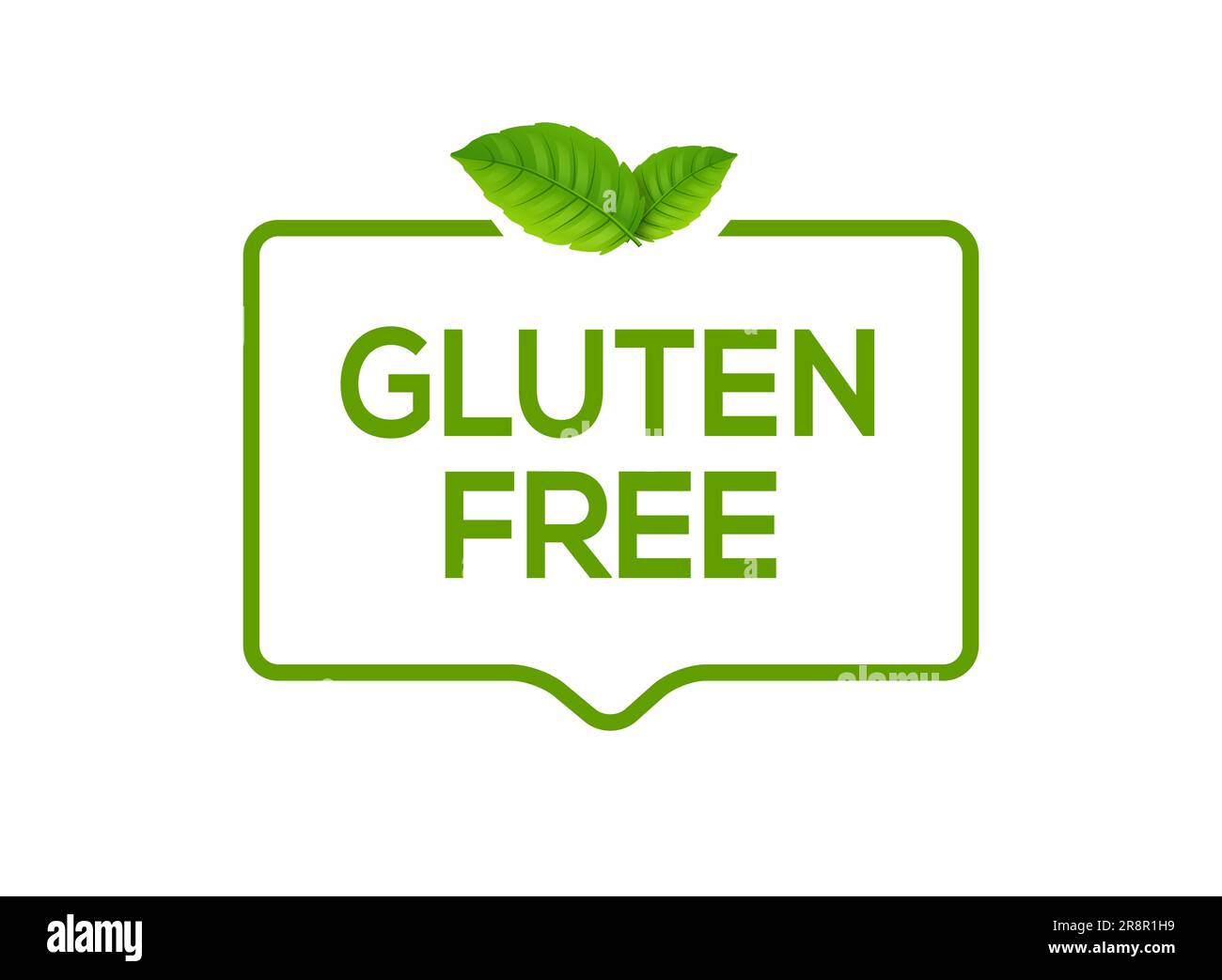 Gluten free logo icon. Vector gluten diet allergy symbol plant label ...