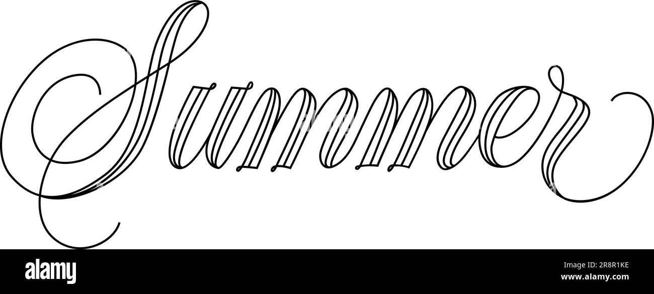 Summer creative lettering Stock Vector Image & Art - Alamy