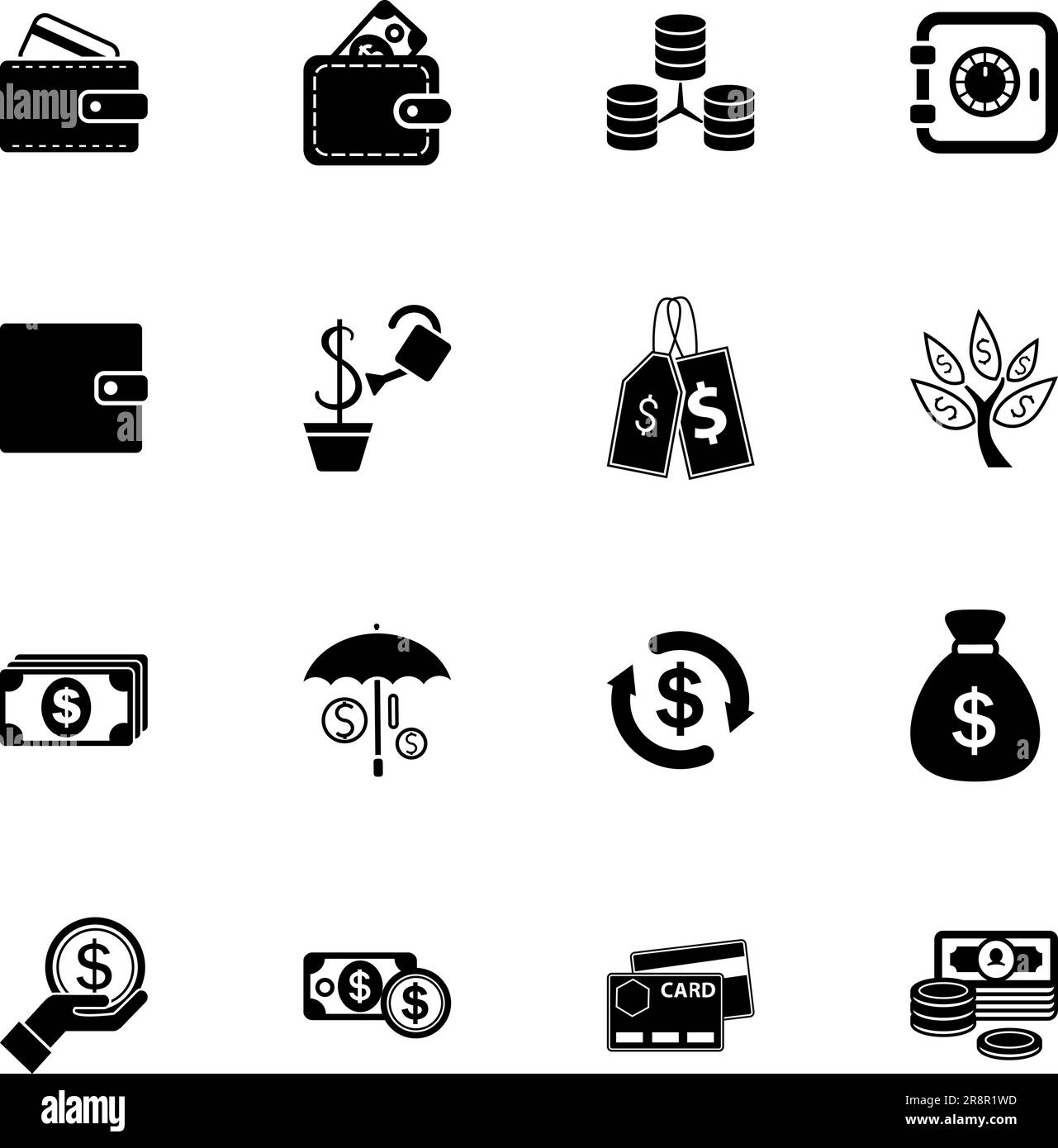 Money icon set Stock Vector Image & Art - Alamy
