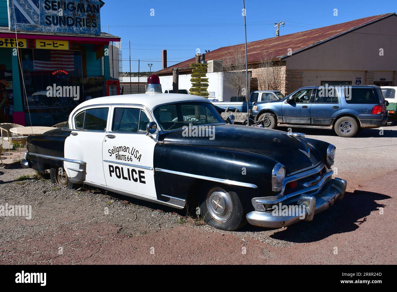 Historic 1953 Chrysler New Yorker Police car, Route 66, Seligman ...