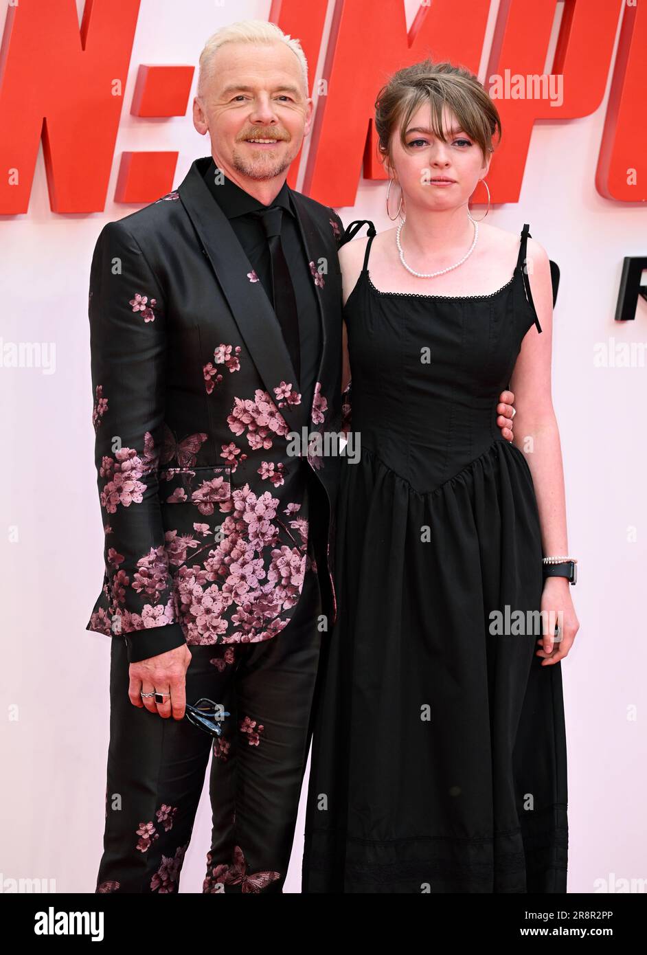 London, UK. 22nd June, 2023. London, UK. June 22nd, 2023. Simon Pegg and daughter arriving at ...