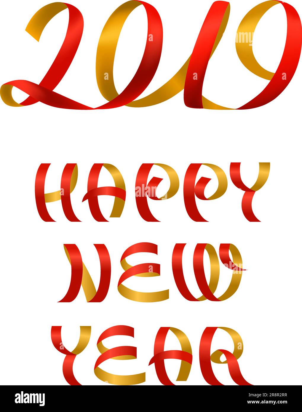 Year Two Thousand Nineteen ribbon lettering Stock Vector Image & Art ...