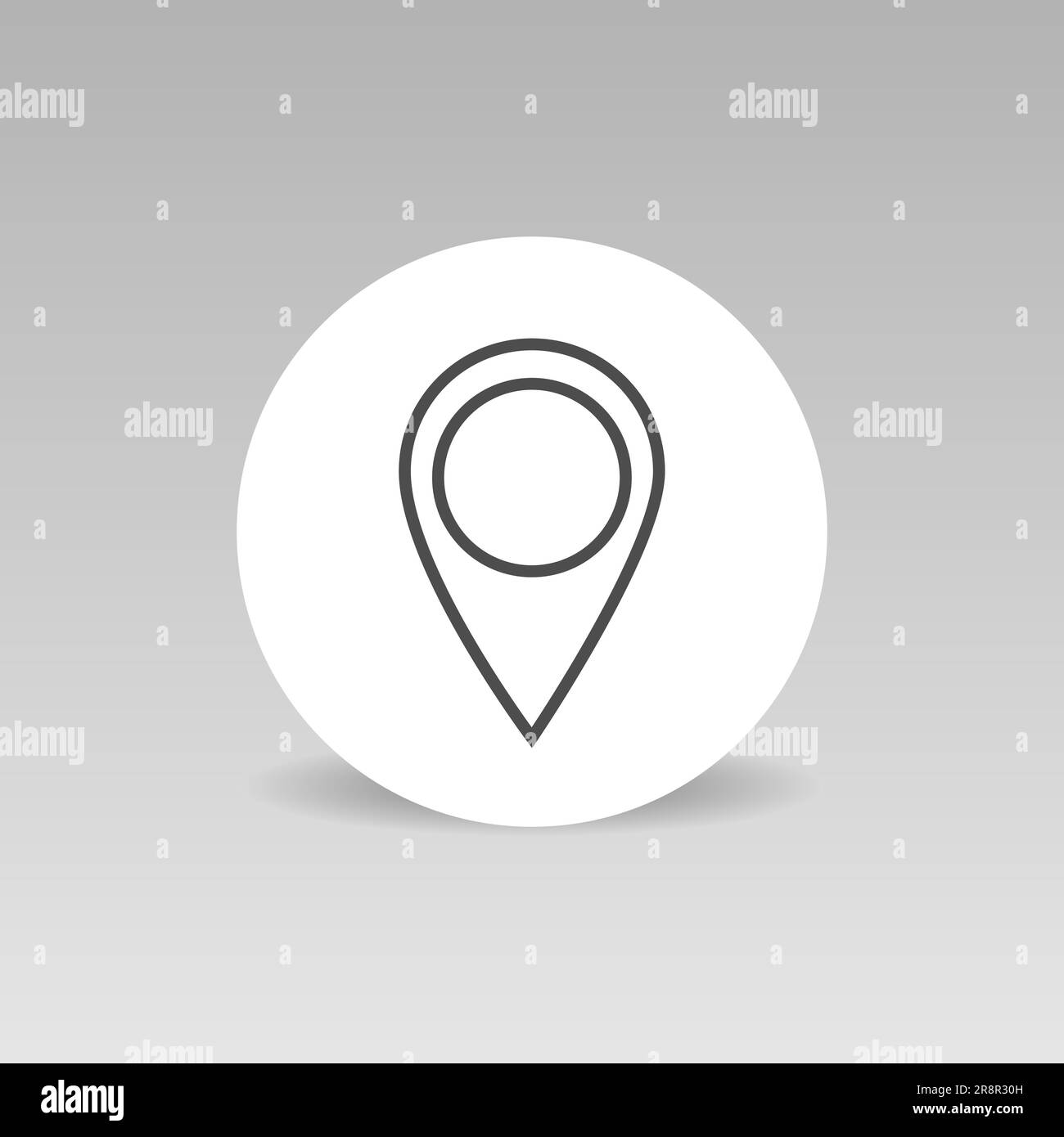 Map pin vector icon Location mark thin line sign Stock Vector Image ...