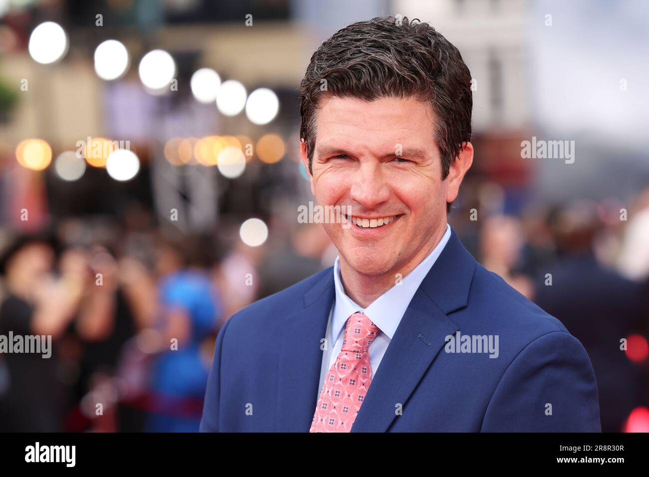 Jeff Fowler poses for photographers upon arrival at the premiere of the film 'Mission ...