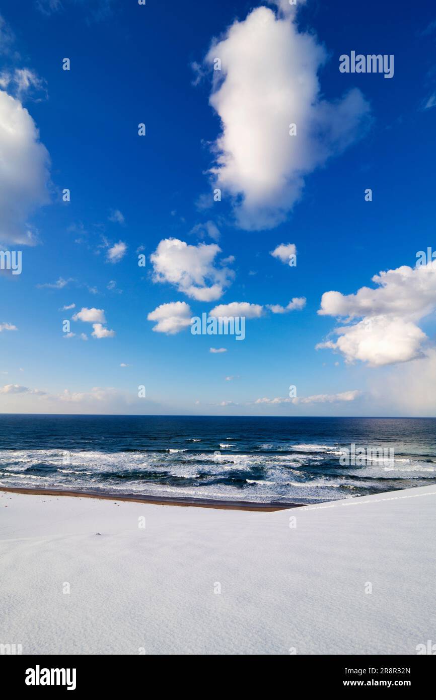 Tottori sand dunes under snow Stock Photo - Alamy