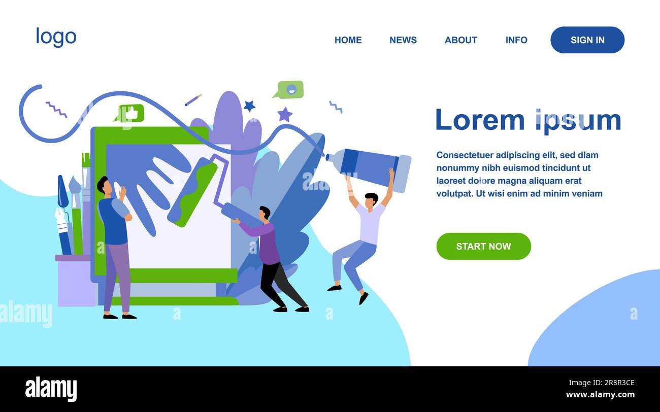 Painter in art workshop Stock Vector Images - Alamy