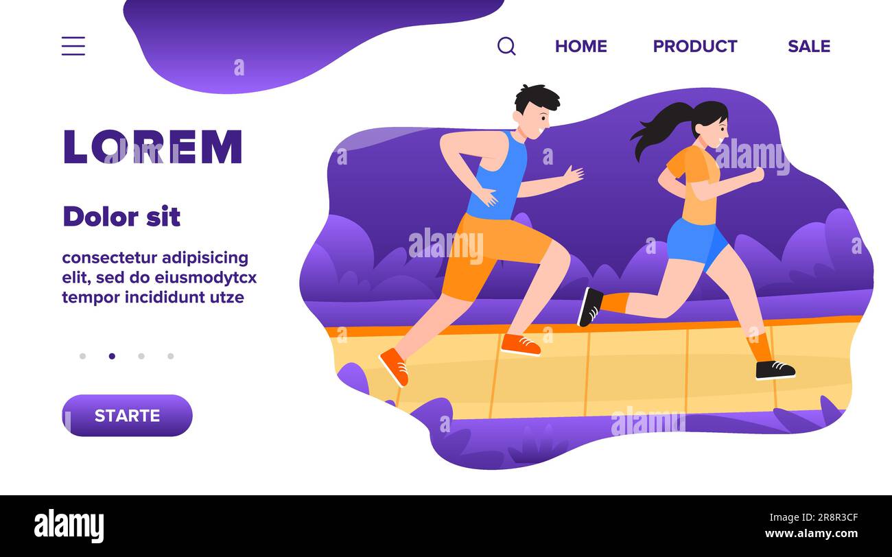 Two people run in Stock Vector Images - Alamy