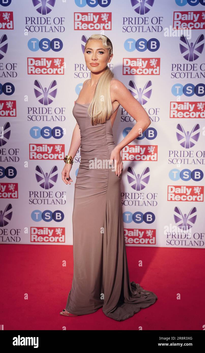 Paige Turnley arrives for the Pride of Scotland Awards at the Assembly ...
