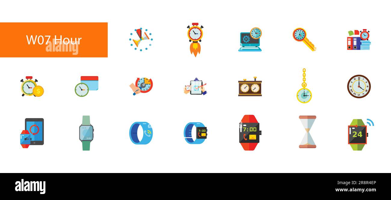 Time icon set Stock Vector Image & Art - Alamy