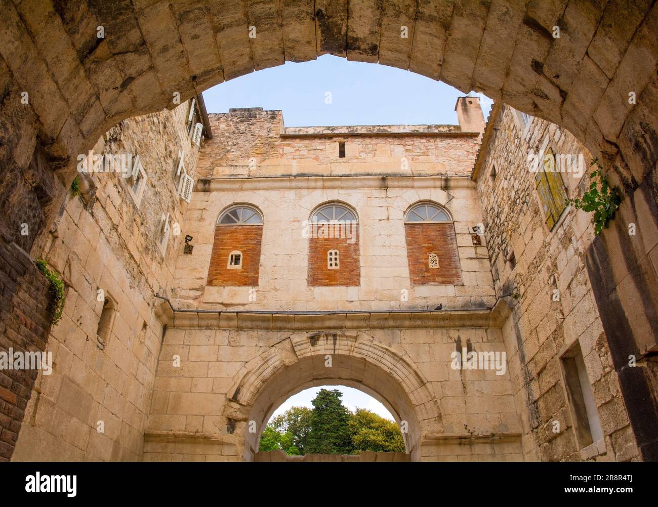 4th century Golden Gate in the historic city walls of Split,Croatia ...