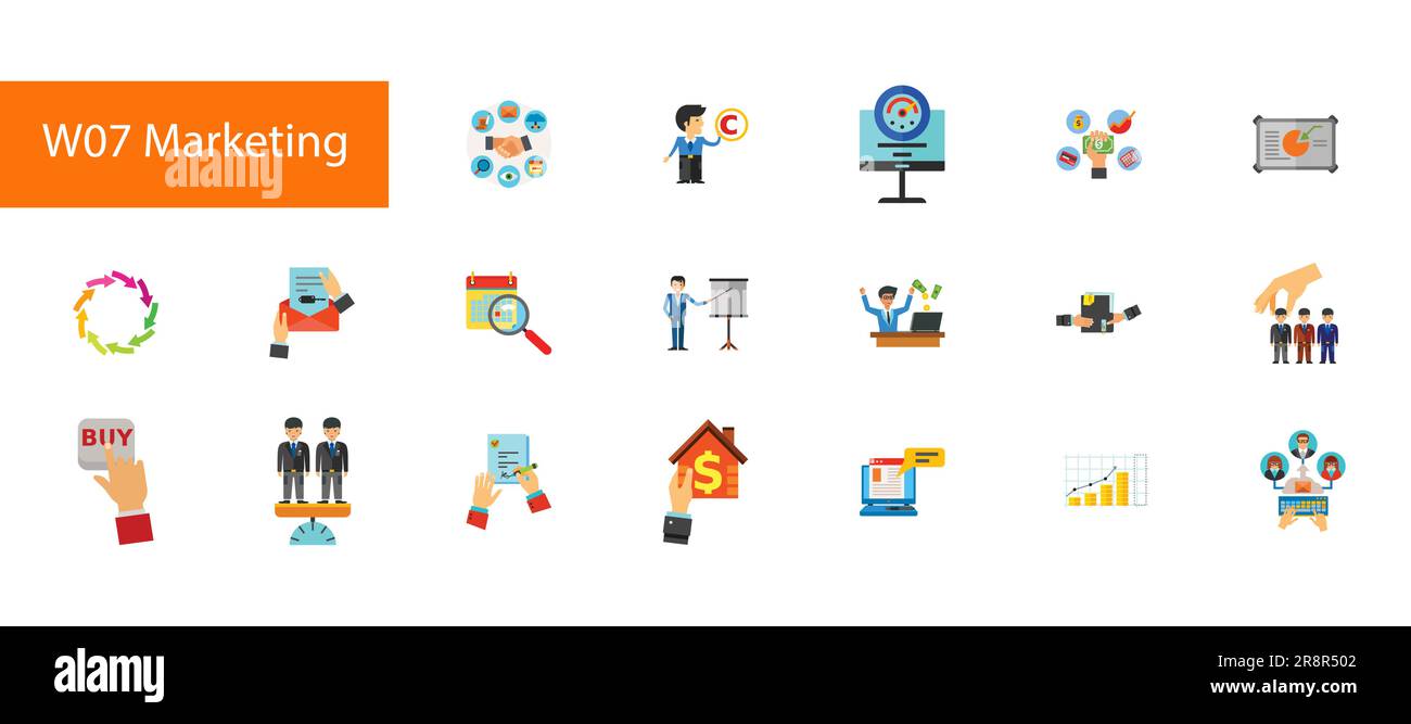 Marketing icon set Stock Vector Image & Art - Alamy