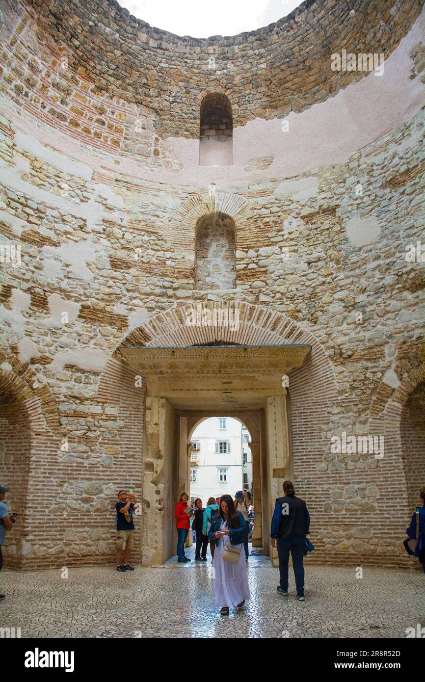 Split, Croatia - May 12th 2023. The 4th century Vestibule within the ...