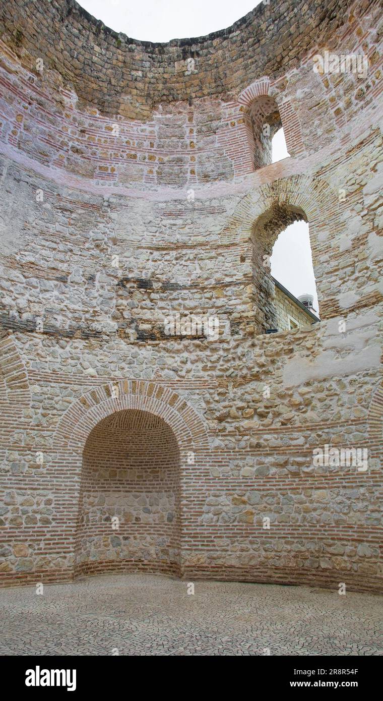Windows and an arched recess in the 4th century Vestibule within the ...