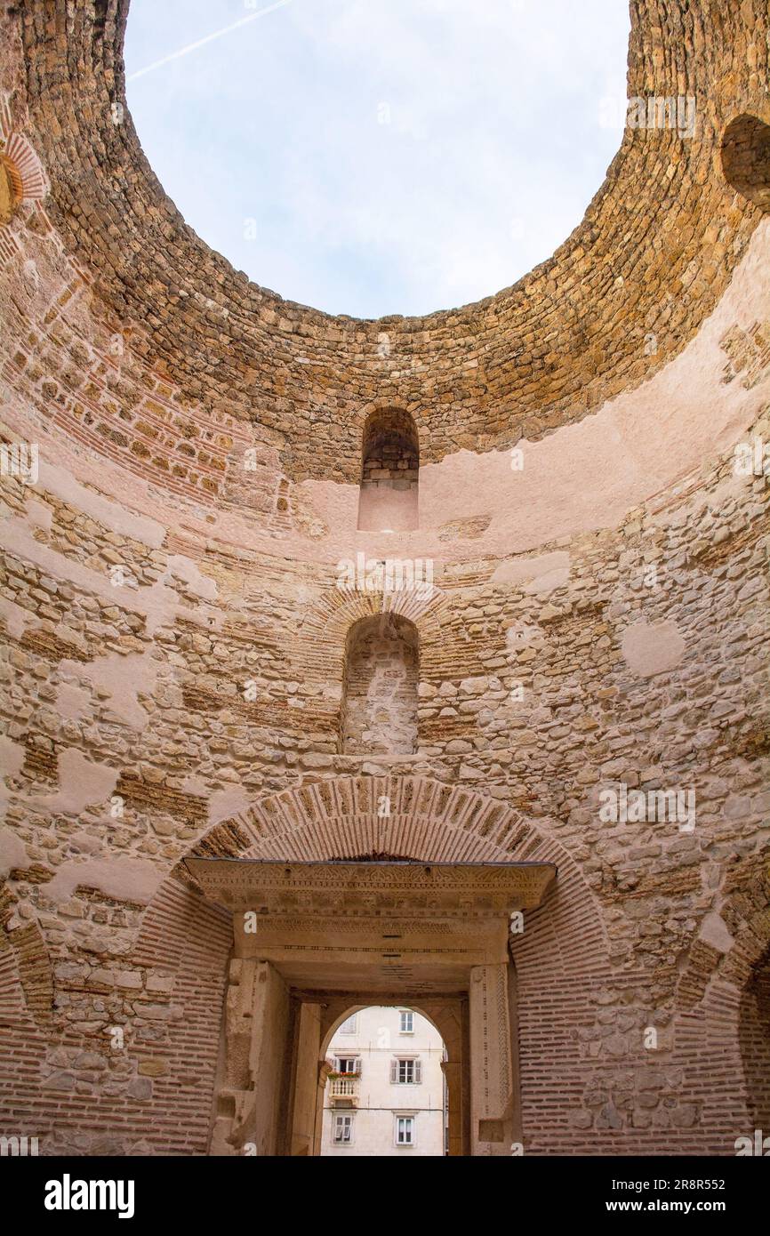 The 4th century Vestibule within the Diocletian Palace in Split ...