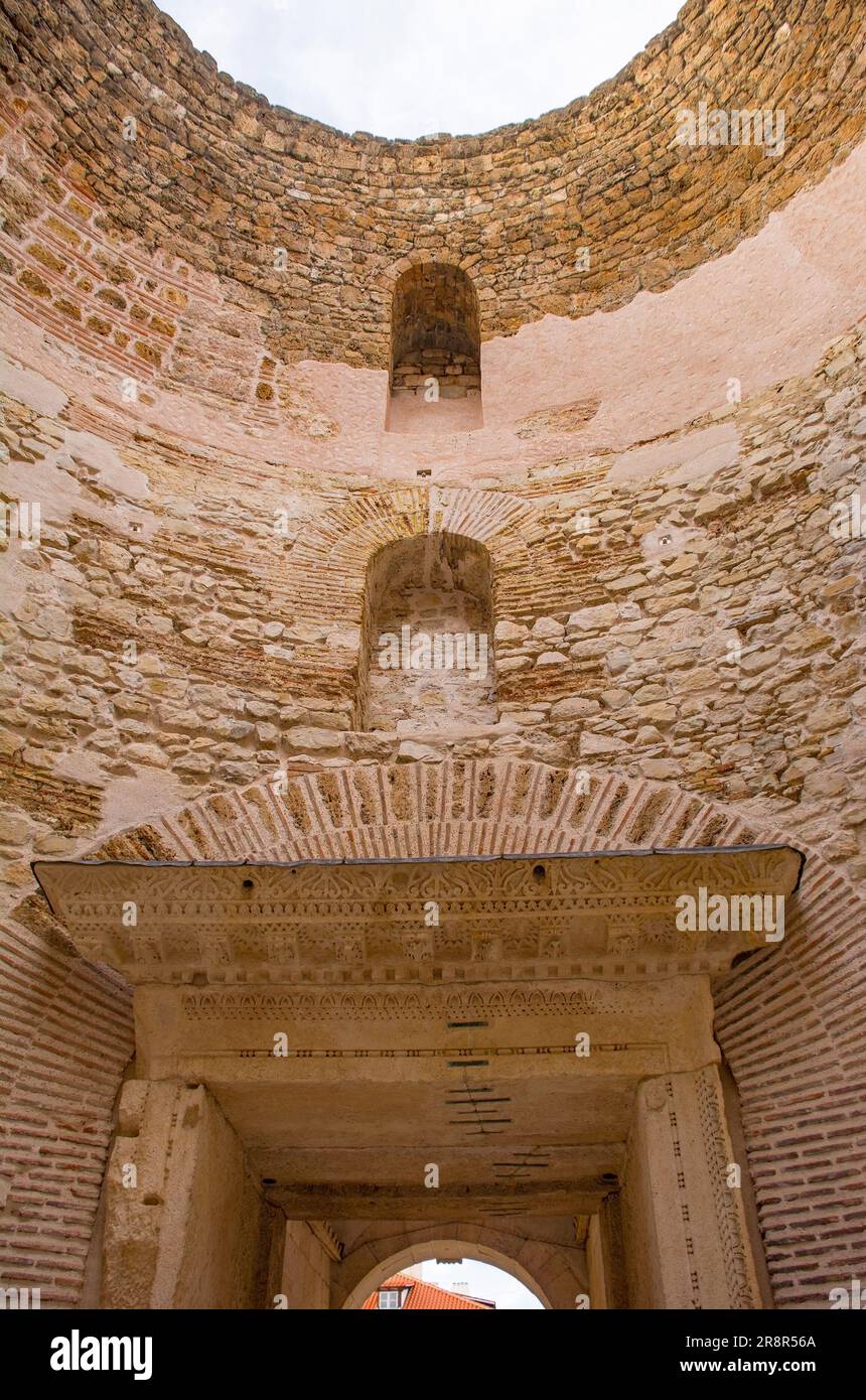 Door frame details in the 4th century Vestibule within the Diocletian ...