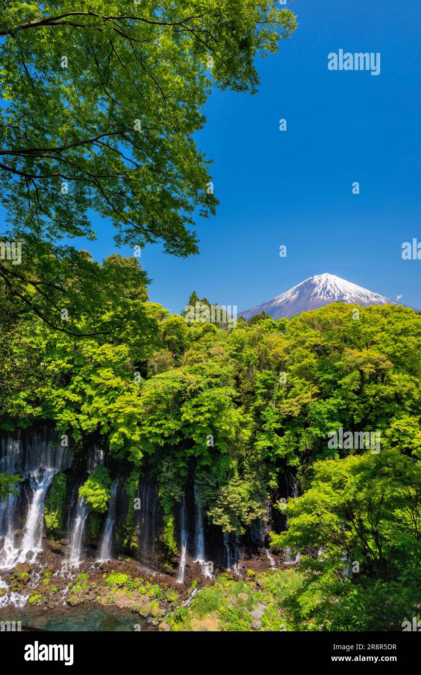 Shiraito Falls and Mount Fuji Stock Photo - Alamy