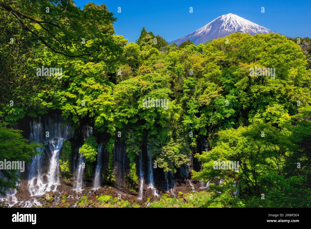 Shiraito Falls and Mount Fuji Stock Photo - Alamy