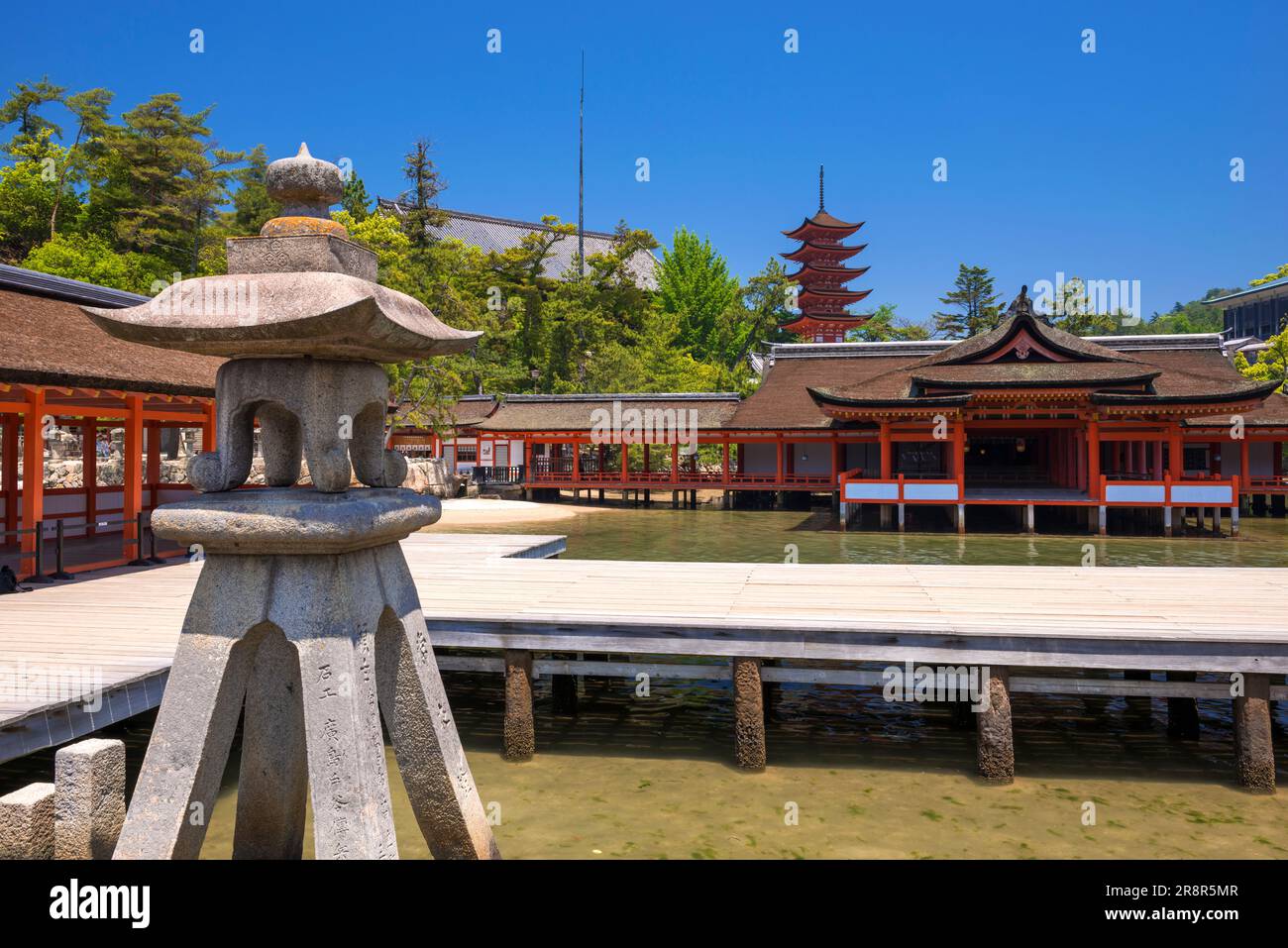 Itsukushima shrine and five story pagoda on Miyajima island Stock Photo ...