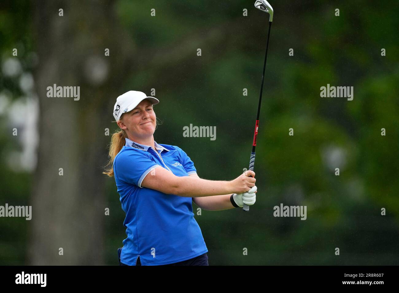 Gemma Dryburgh, of Scotland, tees off on the fourth hole during the ...