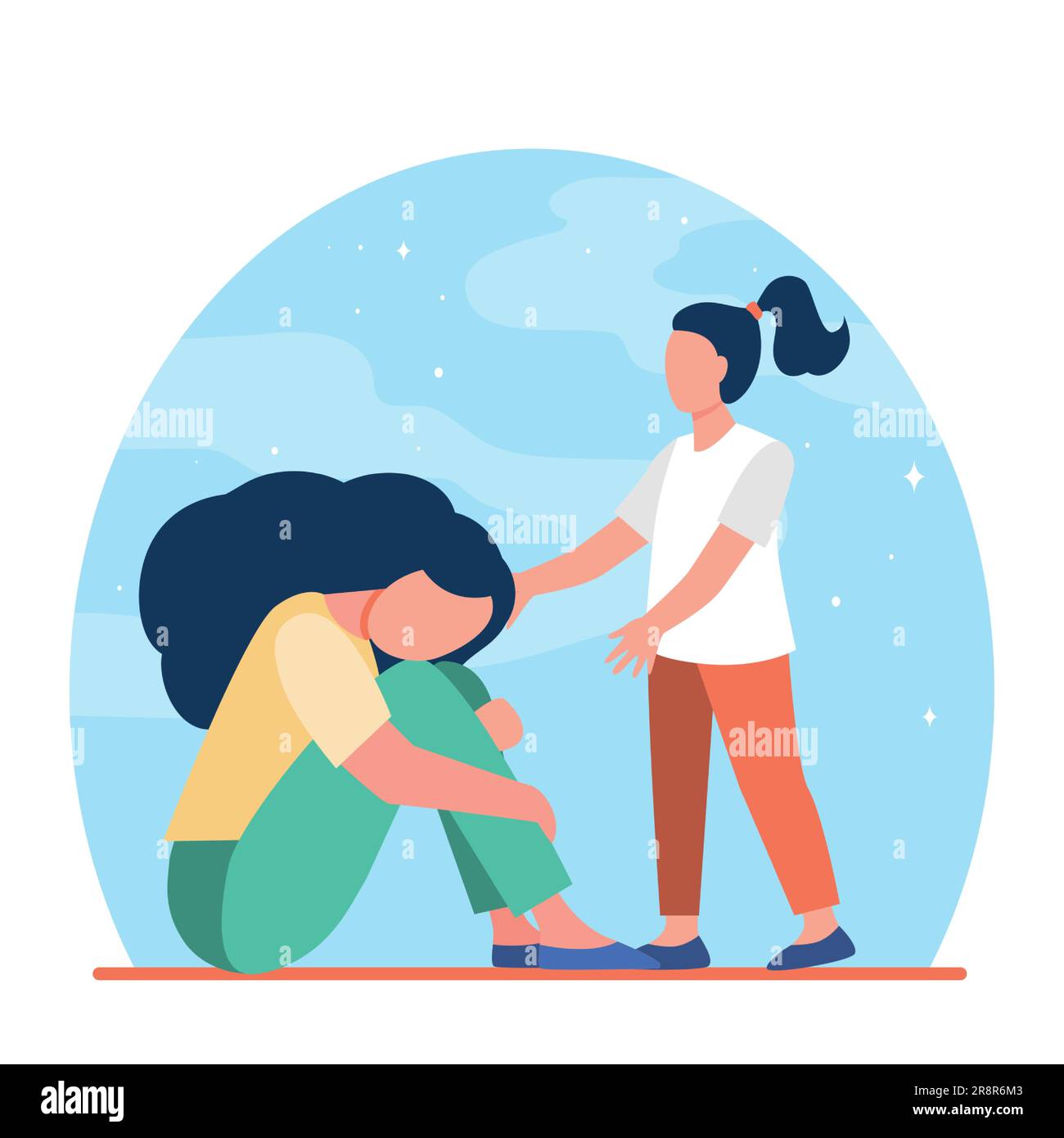 Sad depressed girl crying Cut Out Stock Images & Pictures - Alamy