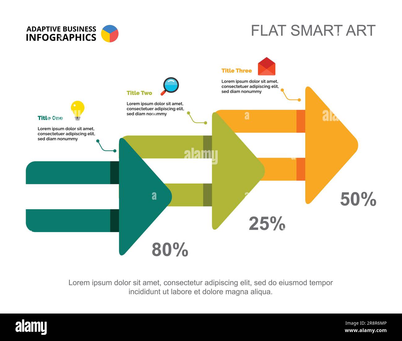 Three Arrow Steps Slide Template Stock Vector Image & Art - Alamy