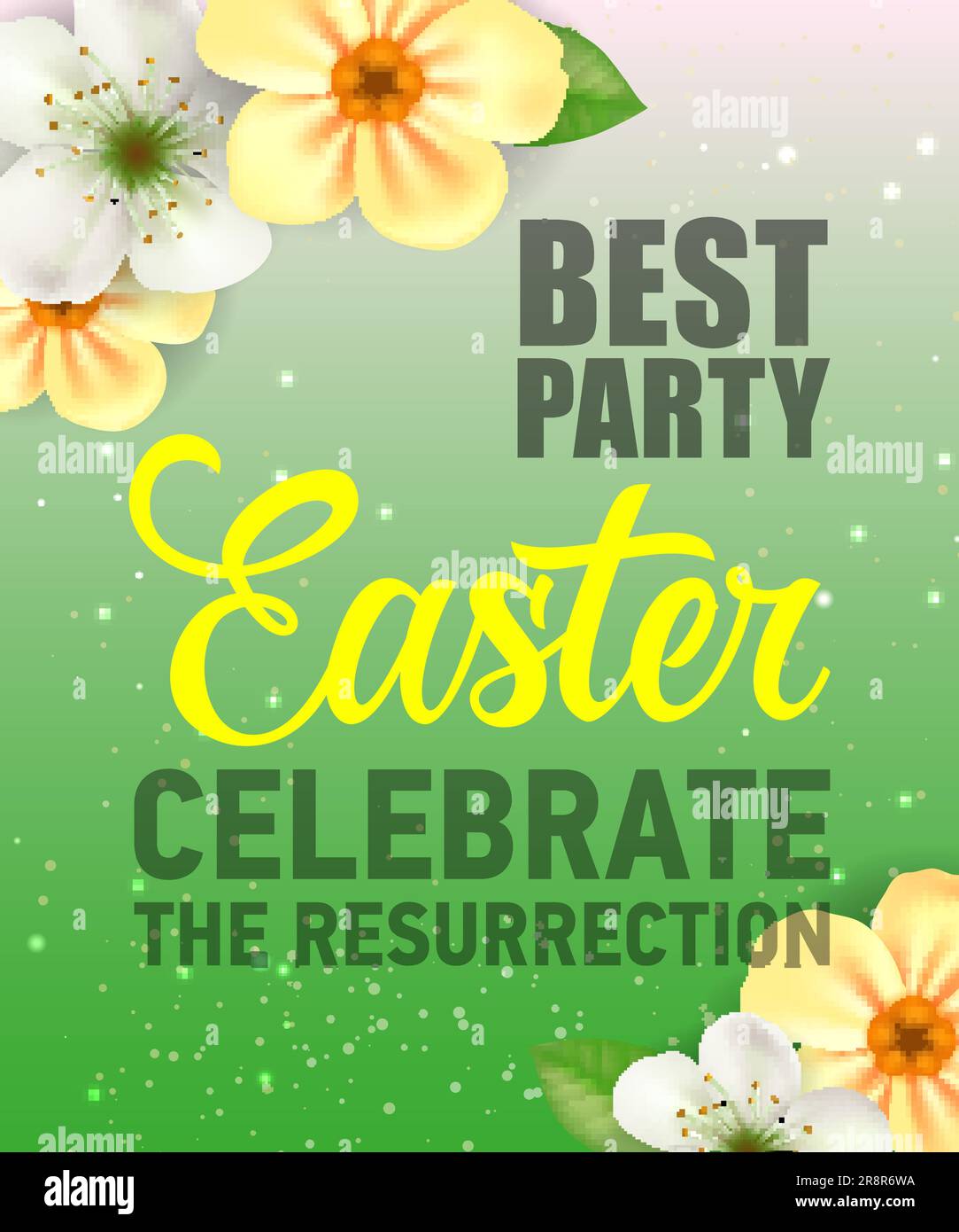 Best party Easter celebrate the resurrection text Stock Vector Image ...