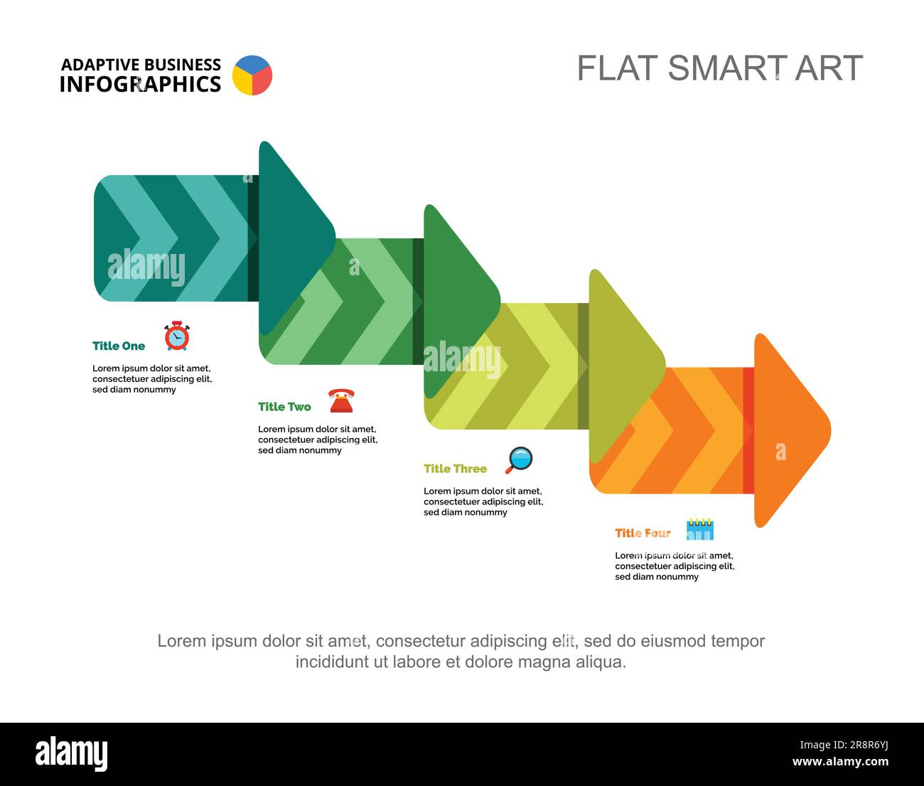 Four Arrow Steps Slide Template Stock Vector Image & Art - Alamy