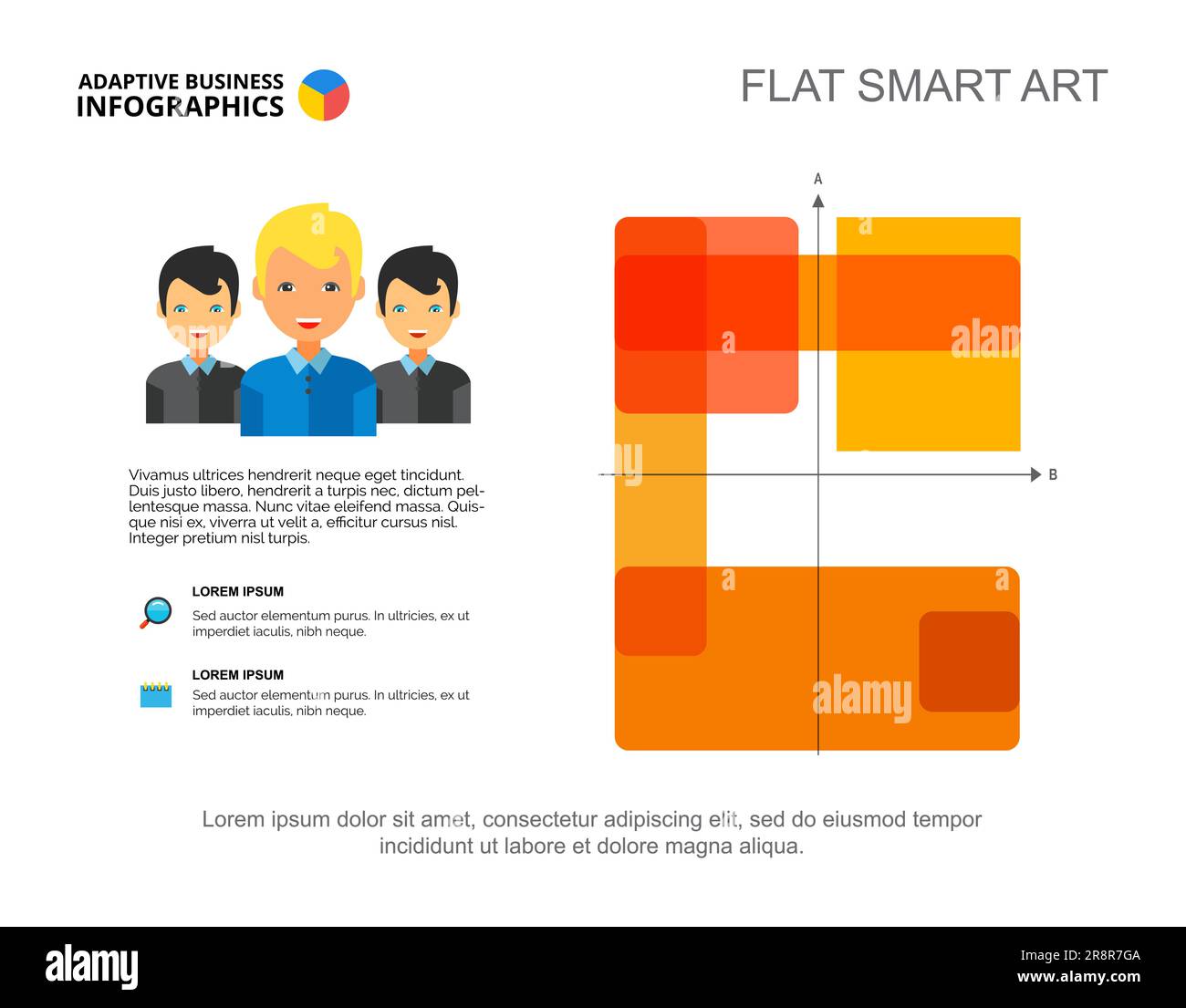 Four Side Matrix Graph Presentation Stock Vector Image & Art - Alamy
