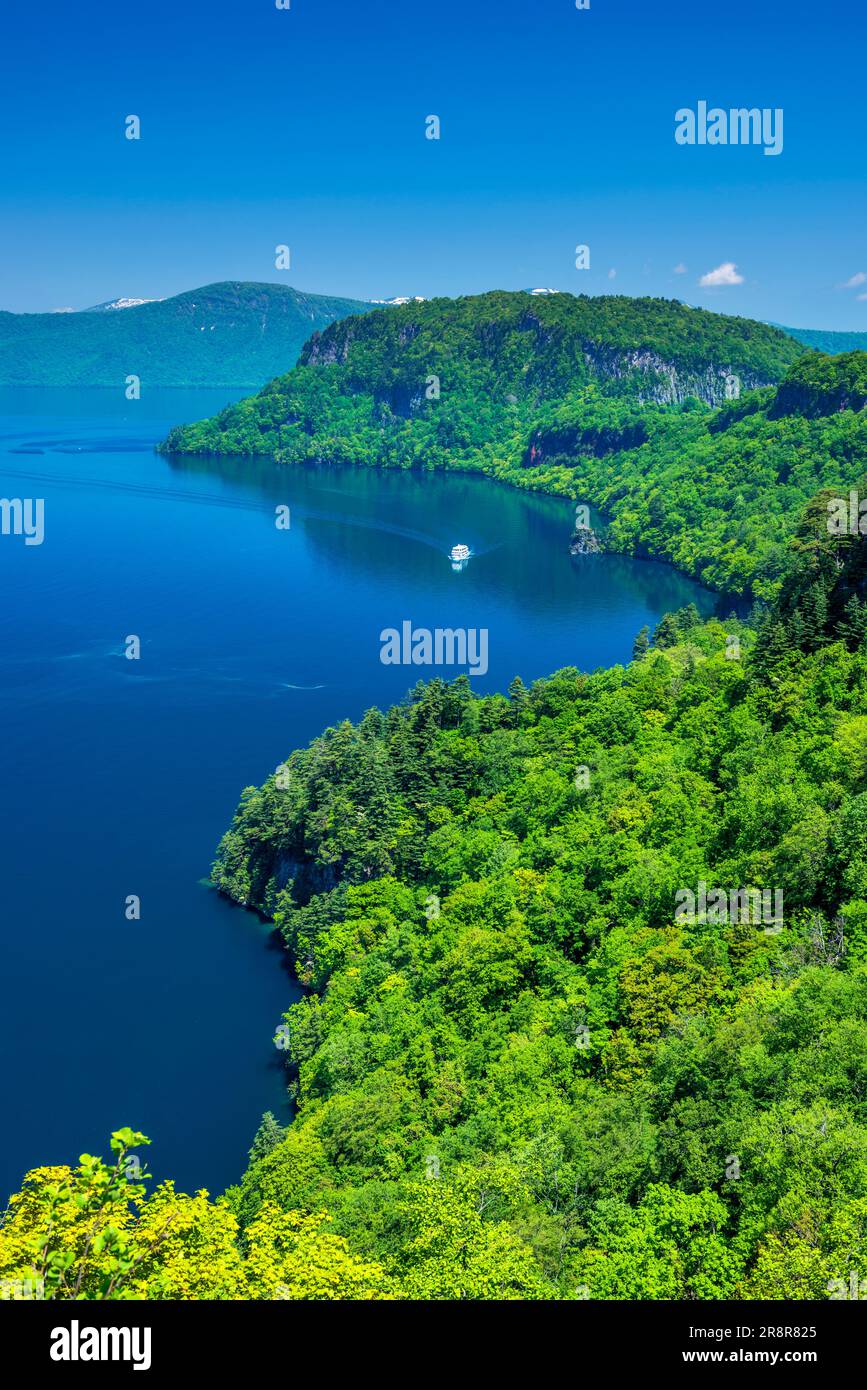 Lake Towada seen from Kankodai Stock Photo - Alamy